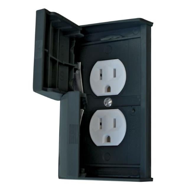Weatherproof Receptacle Coverwith Outlet, Black - Walmart.com