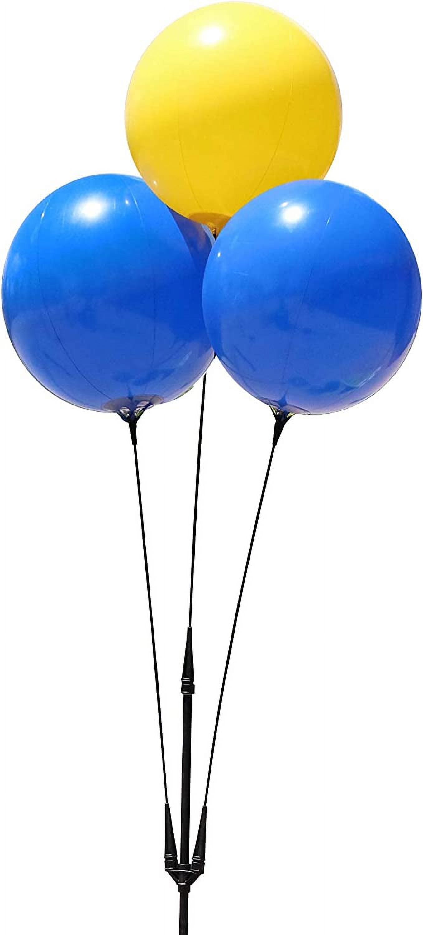 Weatherproof Reusable Balloon Triple Cluster Pole Kit - Helium Free ...