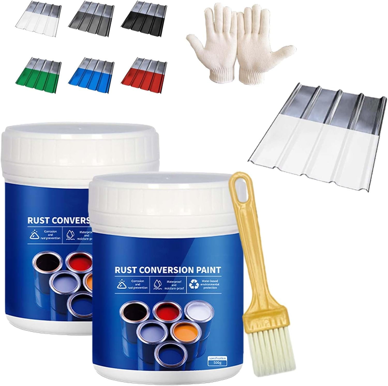 Weatherproof Rust Converter Paint for Metal, Rust Conversion Paint, 4 ...