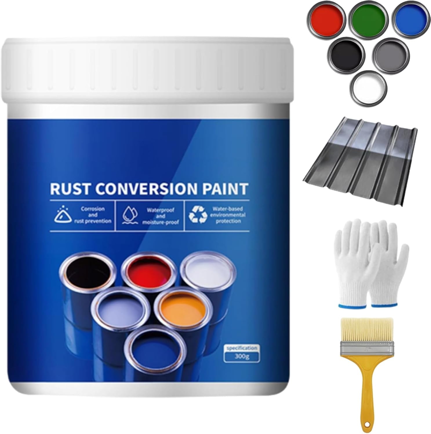 Weatherproof Rust Converter Paint for Metal, Rust Conversion Paint ...