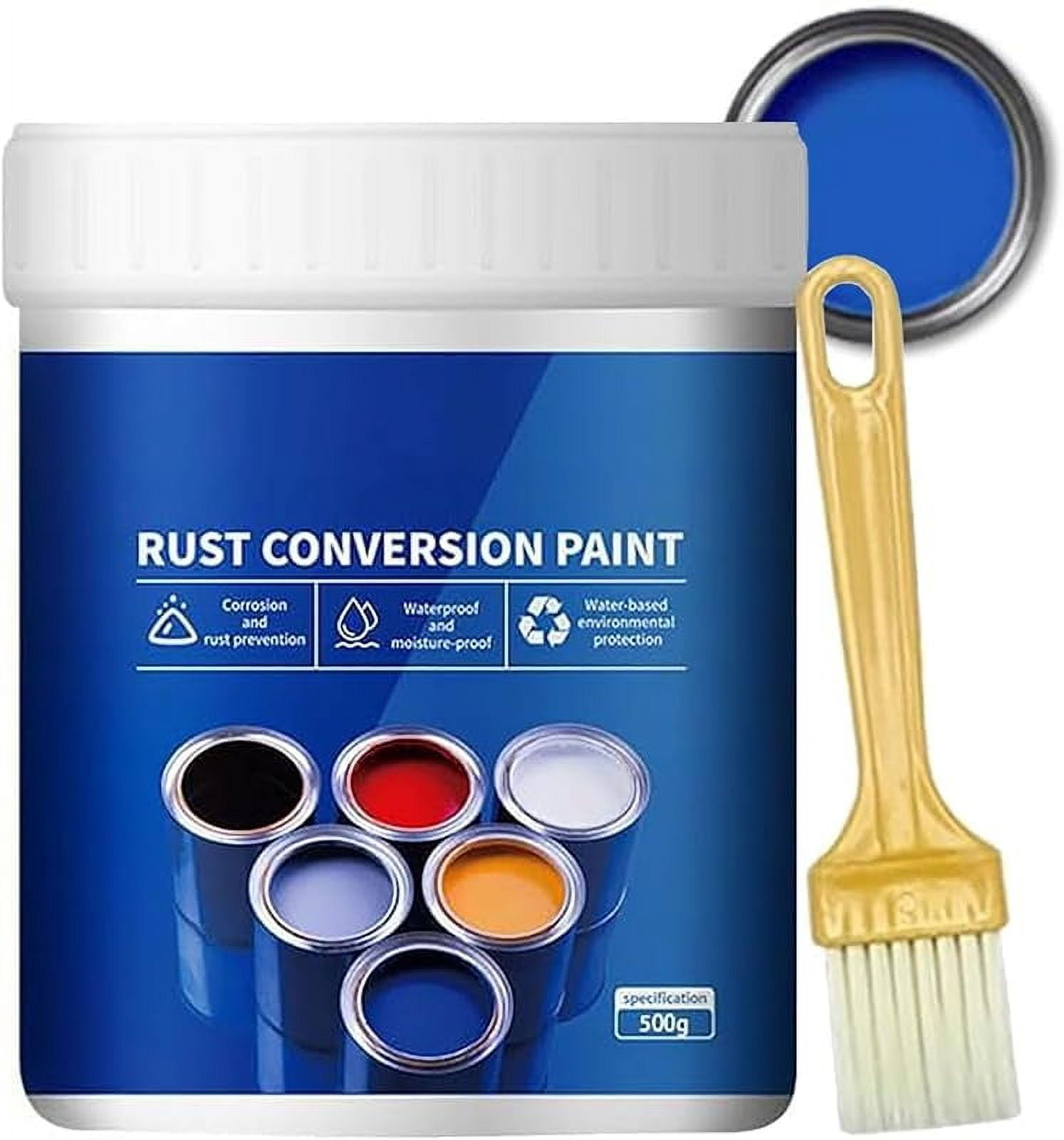 Weatherproof Rust Converter Paint for Metal, 500g Qidaxia Water-Based ...