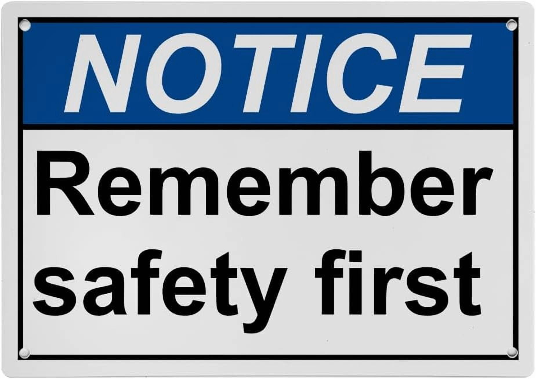 Weatherproof Safety Awareness Sign ANSI Warning Sign 8"x12" UV ...