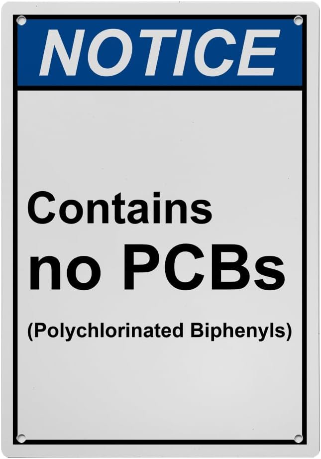 Weatherproof Vertical ANSI Chemical Gas Sign (Contains no PCBs ...
