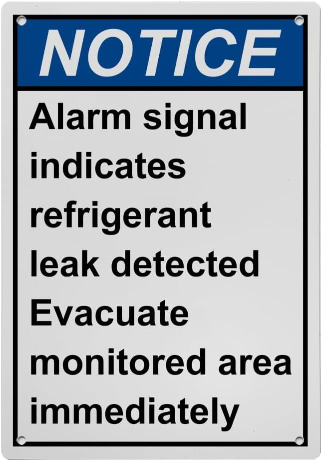 Weatherproof Vertical ANSI ESD Static Sign (Alarm signal indicates ...