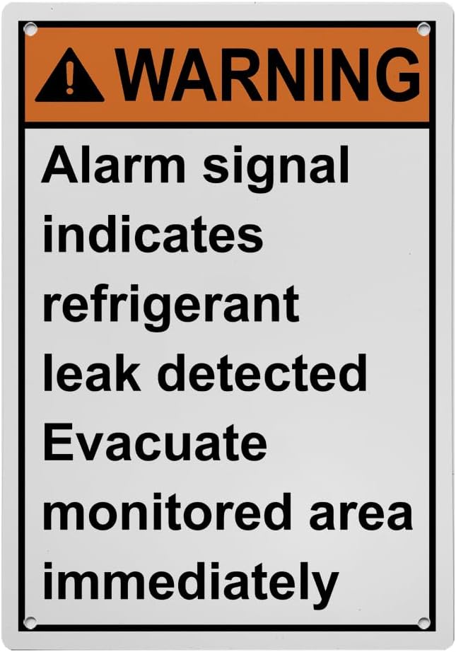 Weatherproof Vertical ANSI ESD Static Sign (Alarm signal indicates ...