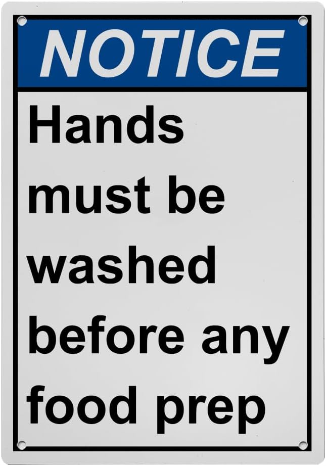Weatherproof Vertical ANSI Employee Wash Hands Sign (Hands must be ...