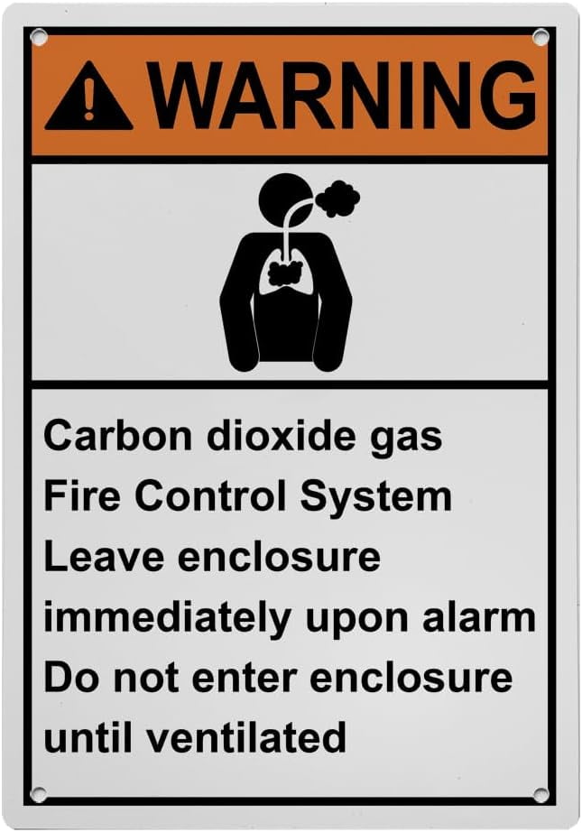 Weatherproof Vertical ANSI Do Not Enter Sign (Carbon dioxide gas Fire ...