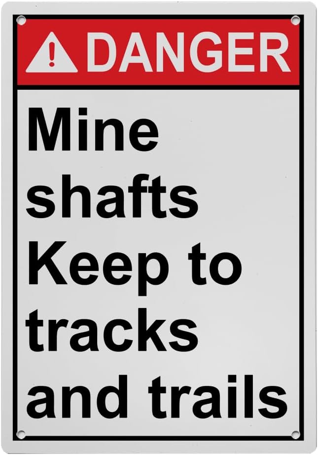 Weatherproof Vertical ANSI Do Not Enter Sign (Mine shafts Keep to ...