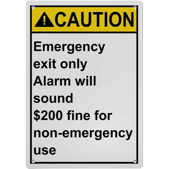 Weatherproof Vertical ANSI Exit Emergency Fire Sign (Emergency exit ...