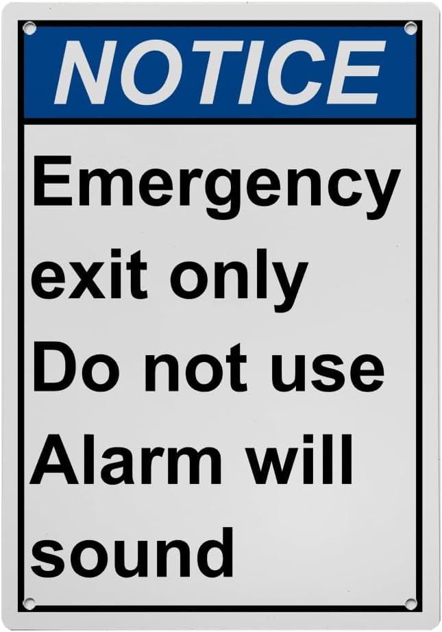 Weatherproof Vertical ANSI Exit Emergency Fire Sign (Emergency exit ...