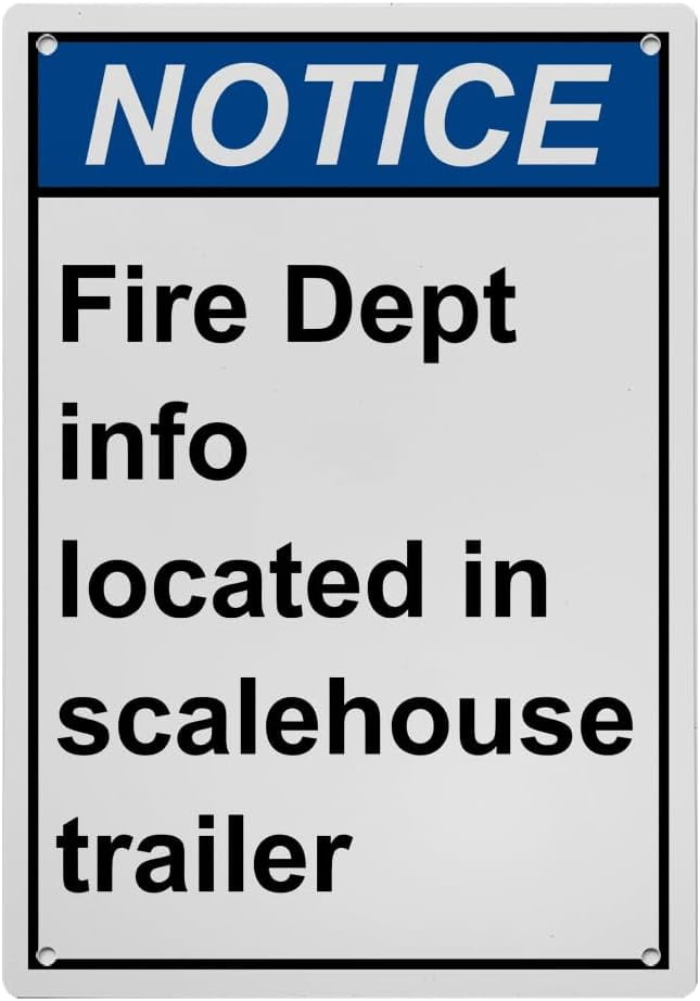 Weatherproof Vertical ANSI FDC Sign (Fire Dept info located in ...