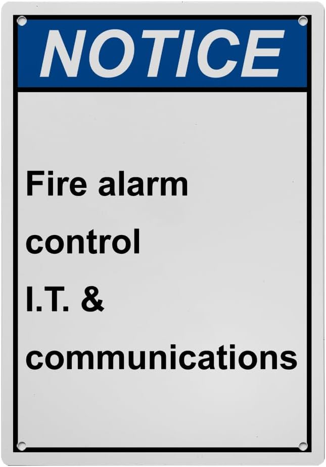 Weatherproof Vertical ANSI FDC Sign (Fire alarm control I.T ...