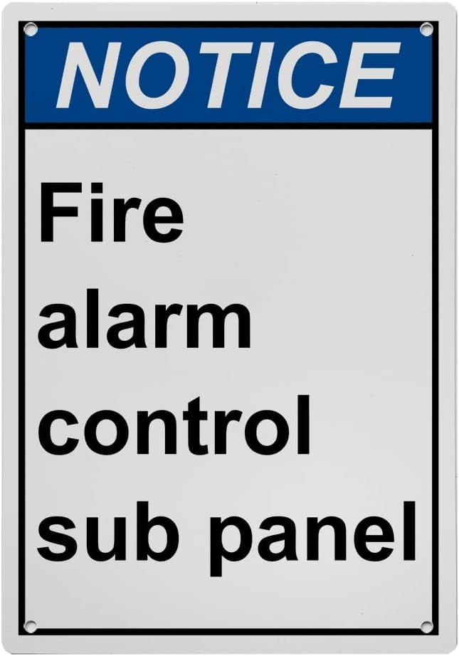 Weatherproof Vertical ANSI FDC Sign (Fire alarm control sub panel) 8 in ...