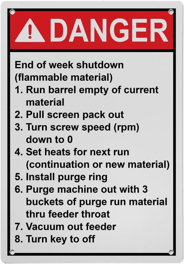 Weatherproof Vertical ANSI Flammable Sign 8 in" x 12 in" UV Resistant ...