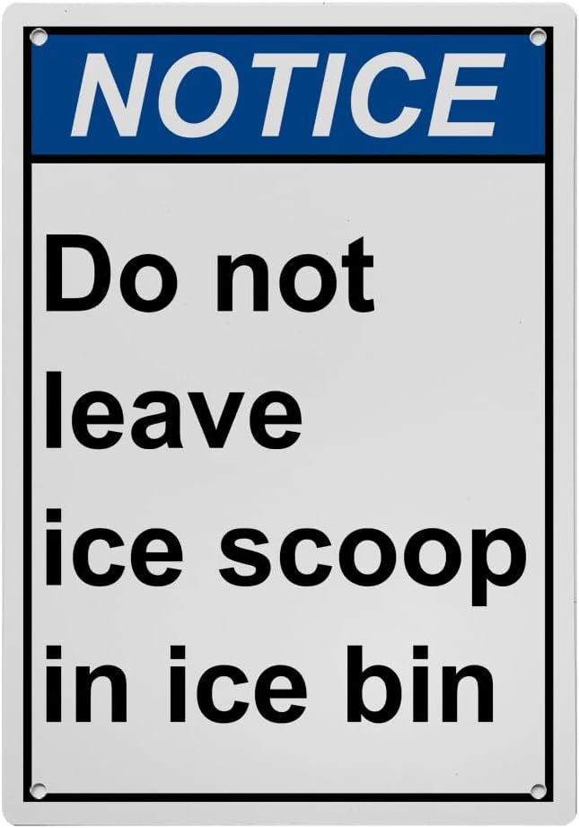 Weatherproof Vertical ANSI Food Prep Kitchen Safety Sign (Do not leave ...