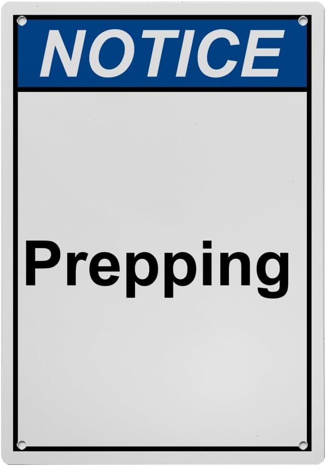 Weatherproof Vertical ANSI Food Prep Kitchen Safety Sign (Prepping) 8 ...