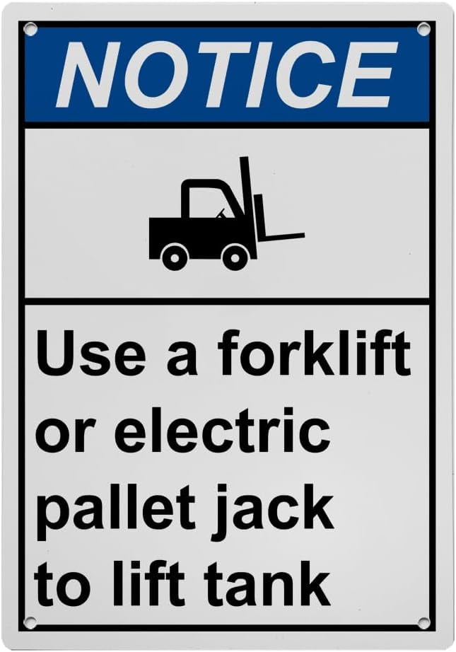 Weatherproof Vertical ANSI Forklift Sign (Use a forklift or electric ...
