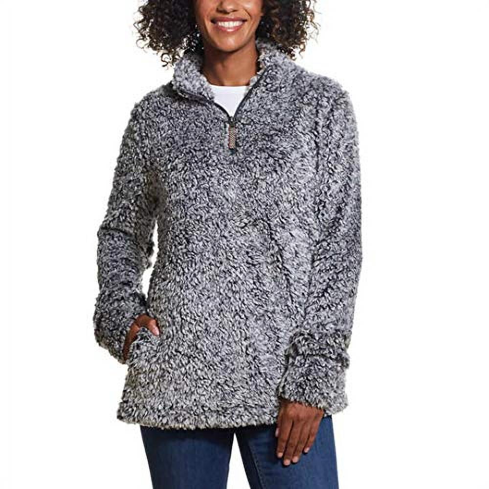 Weatherproof Vintage Ladies' Cozy Pullover, Granite, Large, Warm ...