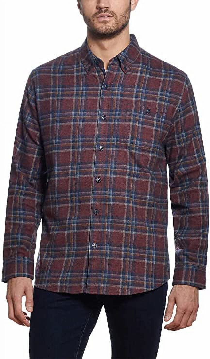 Weatherproof Vintage Men’s Flannel Shirt (Red, Small) - Walmart.com