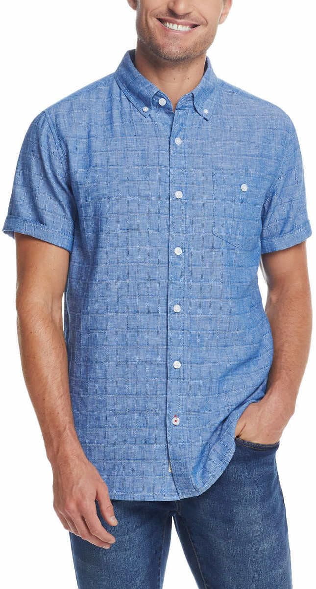 Weatherproof Vintage Mens Short Sleeve Woven Shirt (US, Alpha, Medium ...