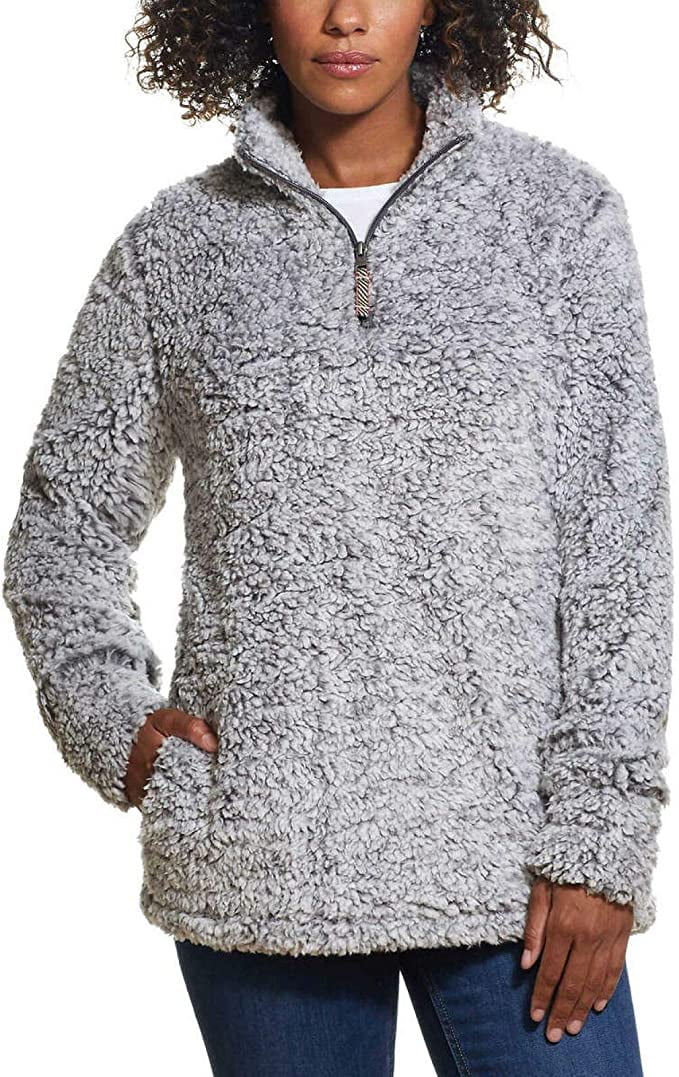 Weatherproof Vintage Women's Cozy Pullover (Dolphin Gray, X-Small ...