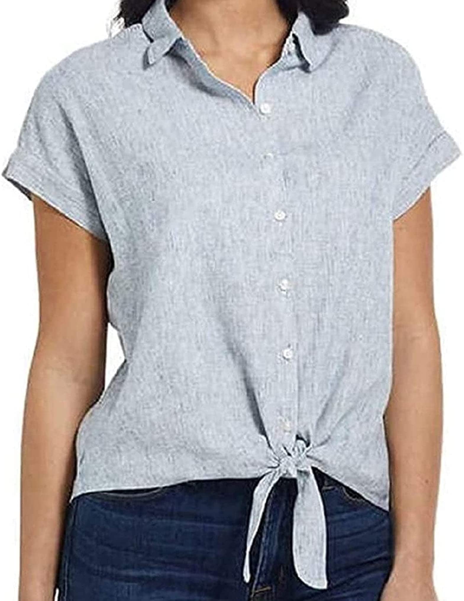 Weatherproof Vintage Womens Side Tie Front Top - Walmart.com