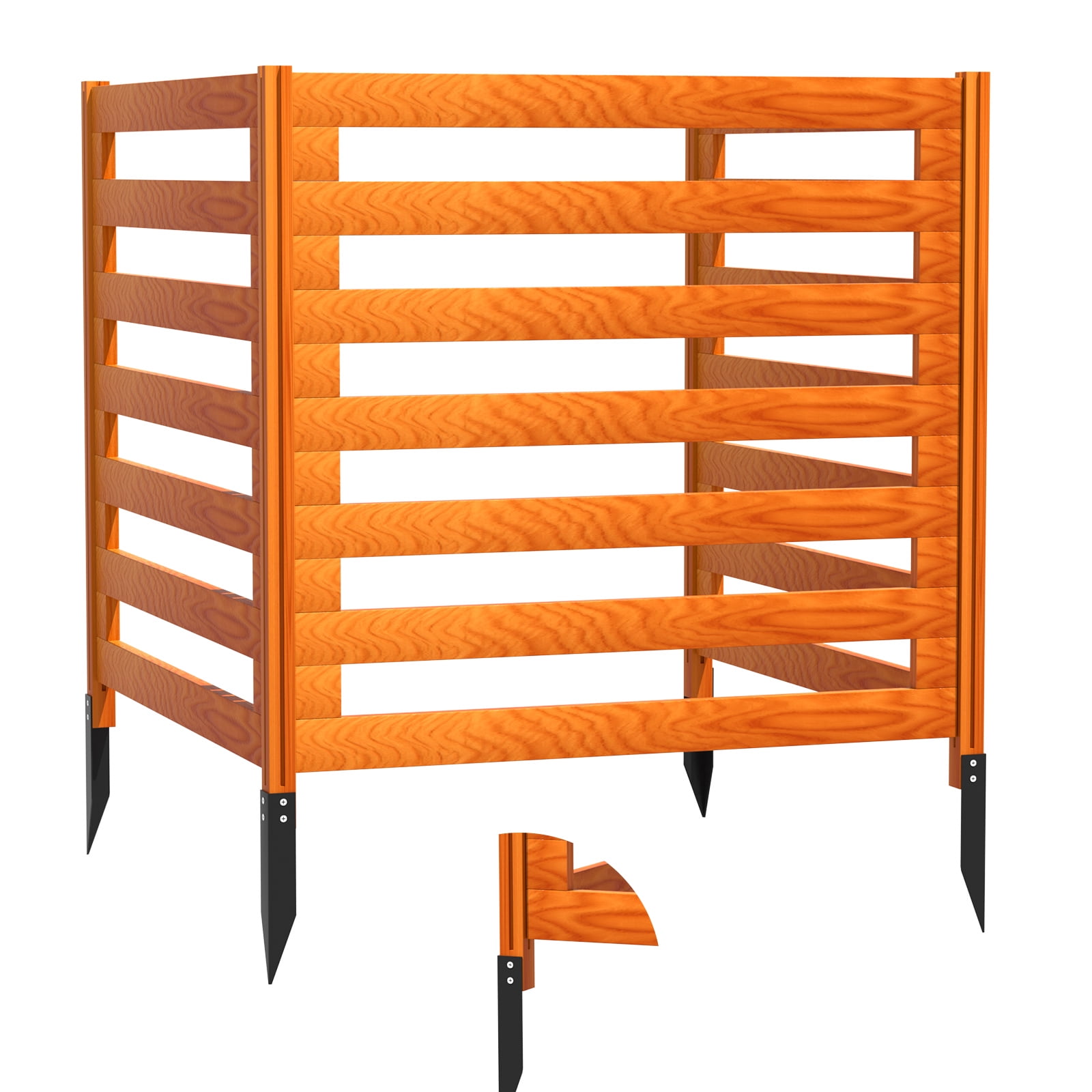 Weatherproof Wood Fence, Light Brown Treated Timber, 3-Panel Adjustable ...