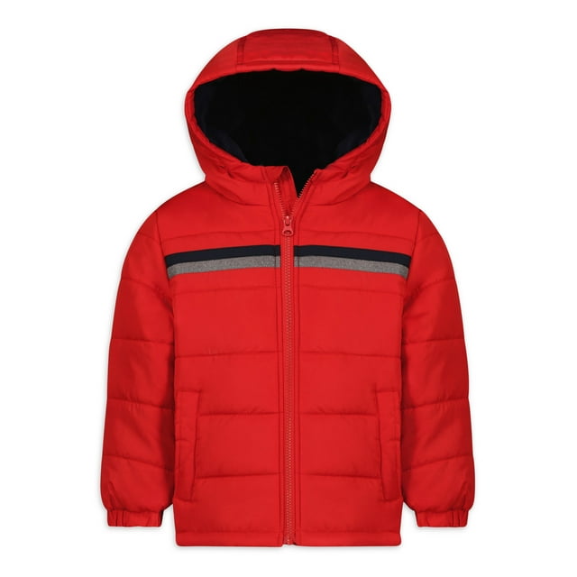Weathertamer Boys Pop Stripe Puffer Jacket - Walmart.com
