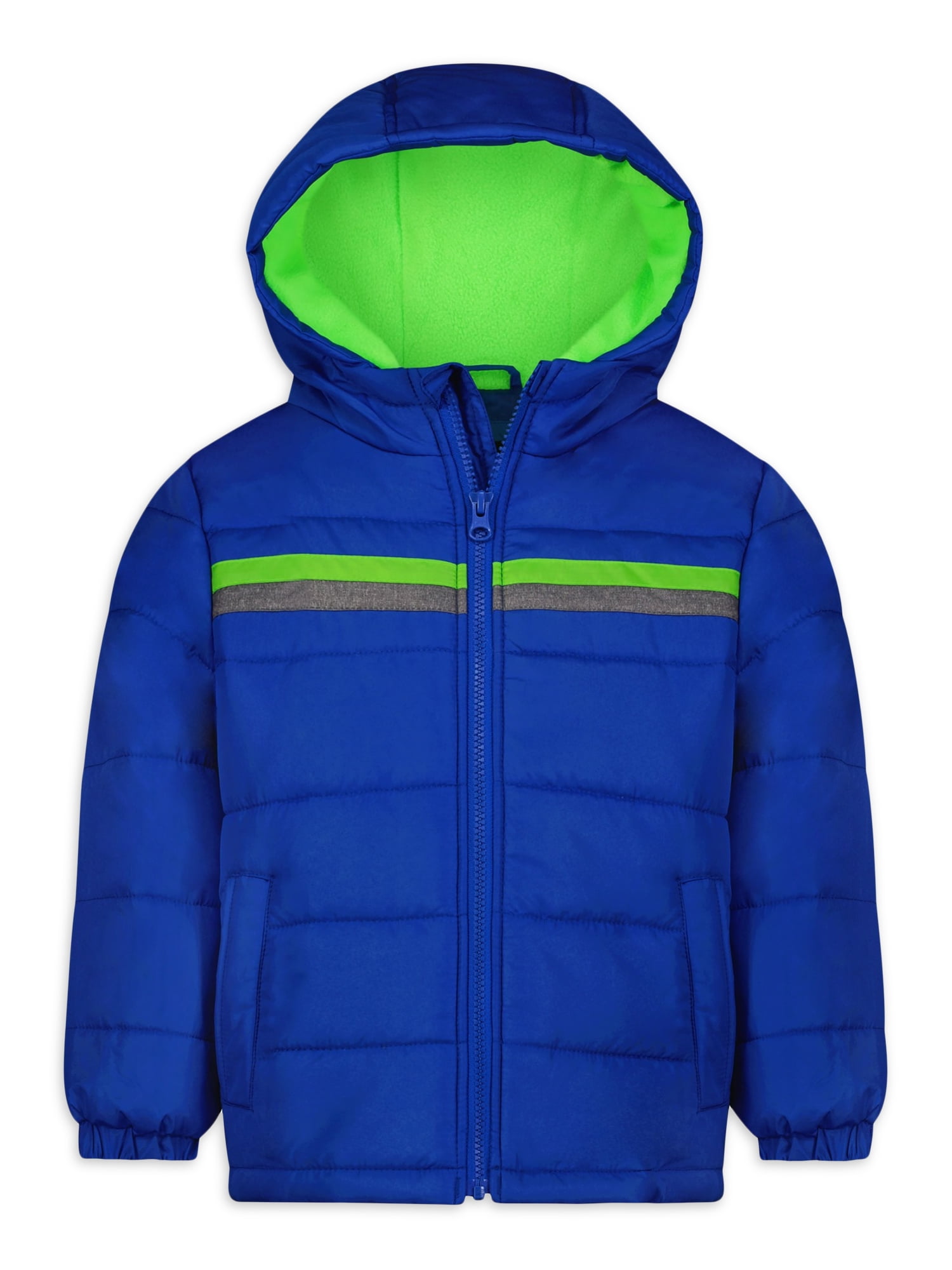 Weathertamer Boys Pop Stripe Puffer Jacket, Sizes 4-16 - Walmart.com