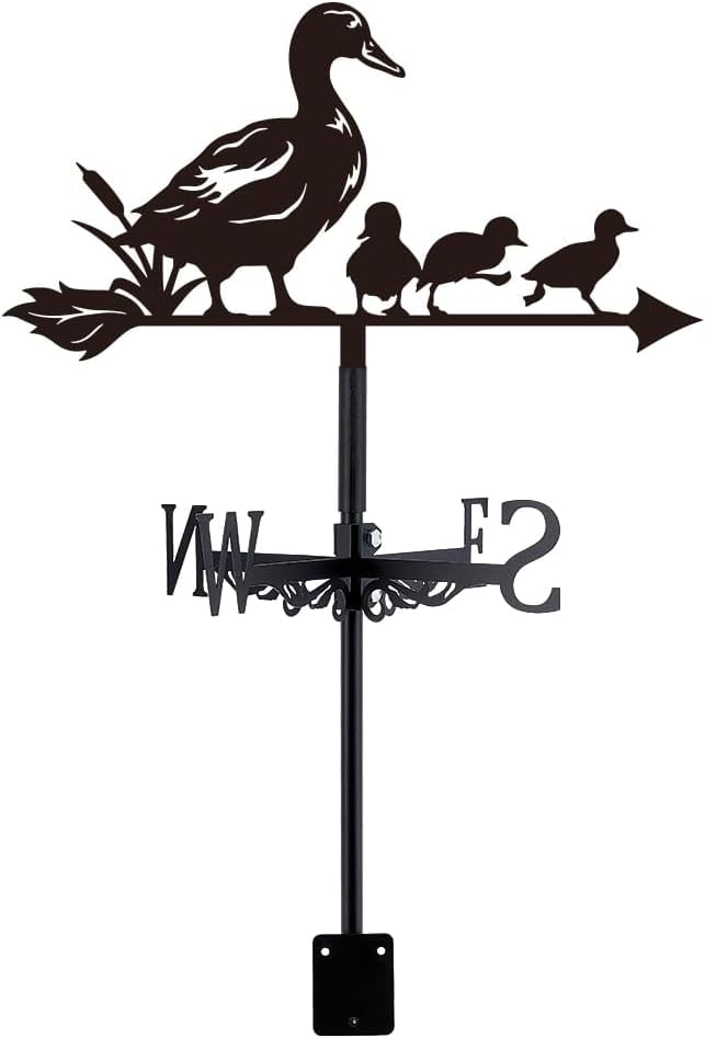 Weathervane Duck Wind Vane Weathercock Metal Weather Vane for Garden ...