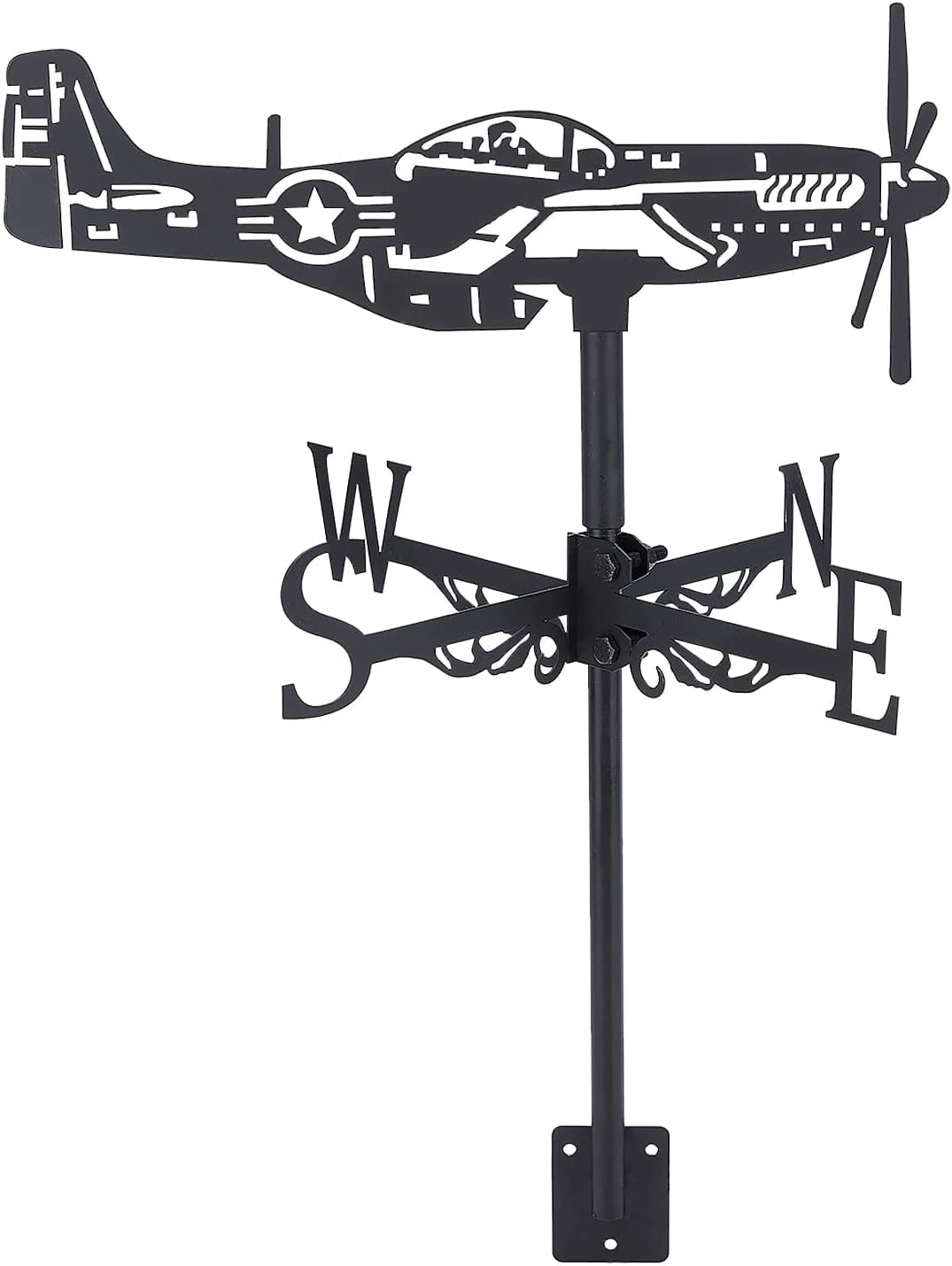 Weathervane Fighter Ornament Wind Vane Weathercock Metal Weather Vane ...