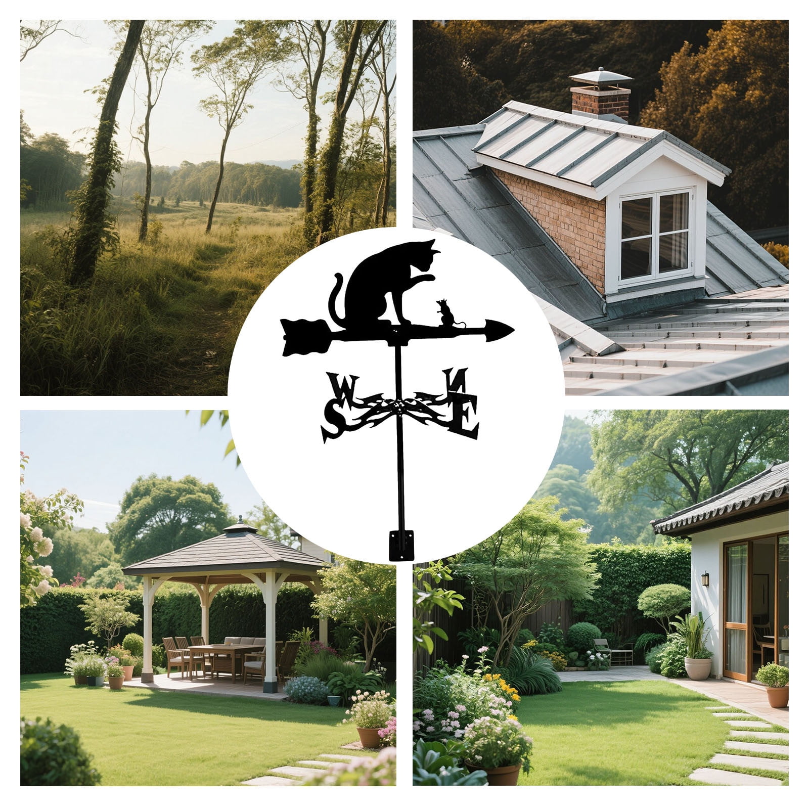Weathervanes Weather Vane Metal Weather Vanes Roof Mount Cat And ...