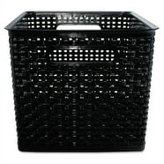 Plastic Weave Bin, Small, 10" X 7.5" X 4", Black | Bundle of 10 Each ...