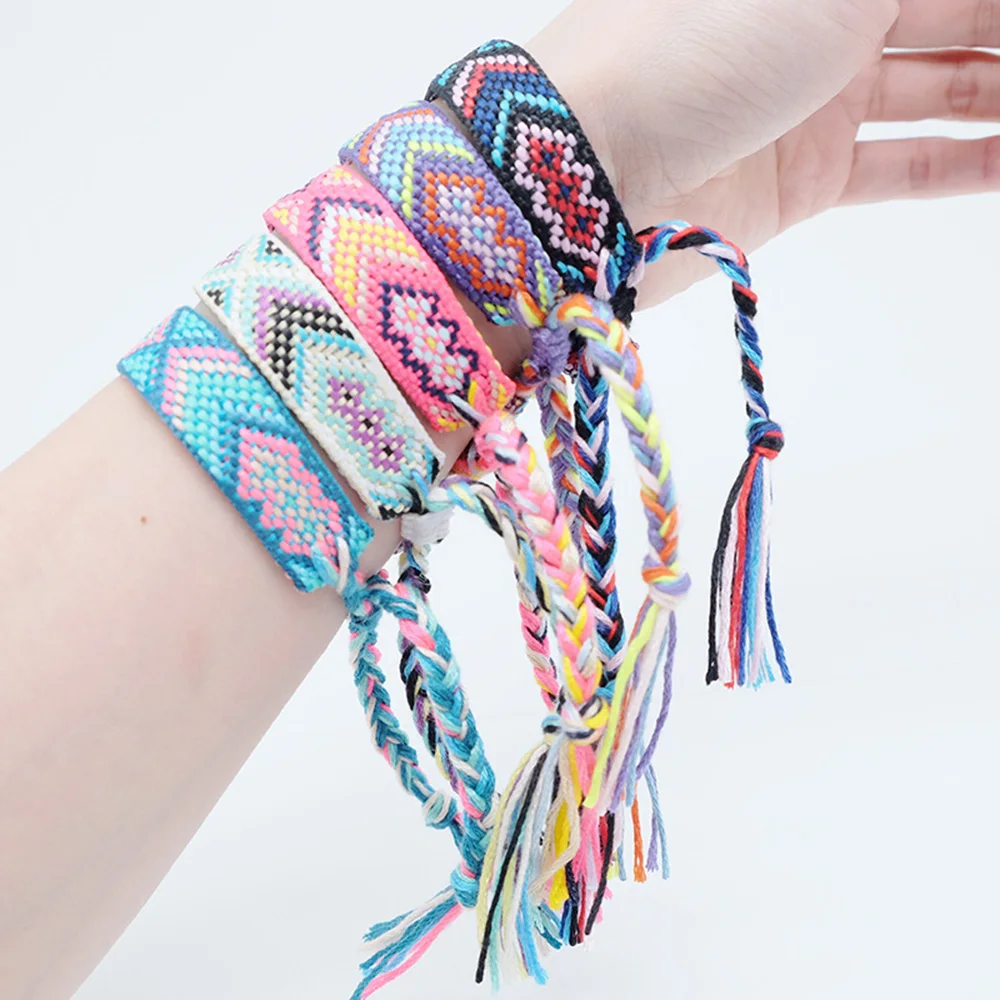 Weave Bracelet Friendship Bohemian Vintage Cotton Rope String Nepal ...