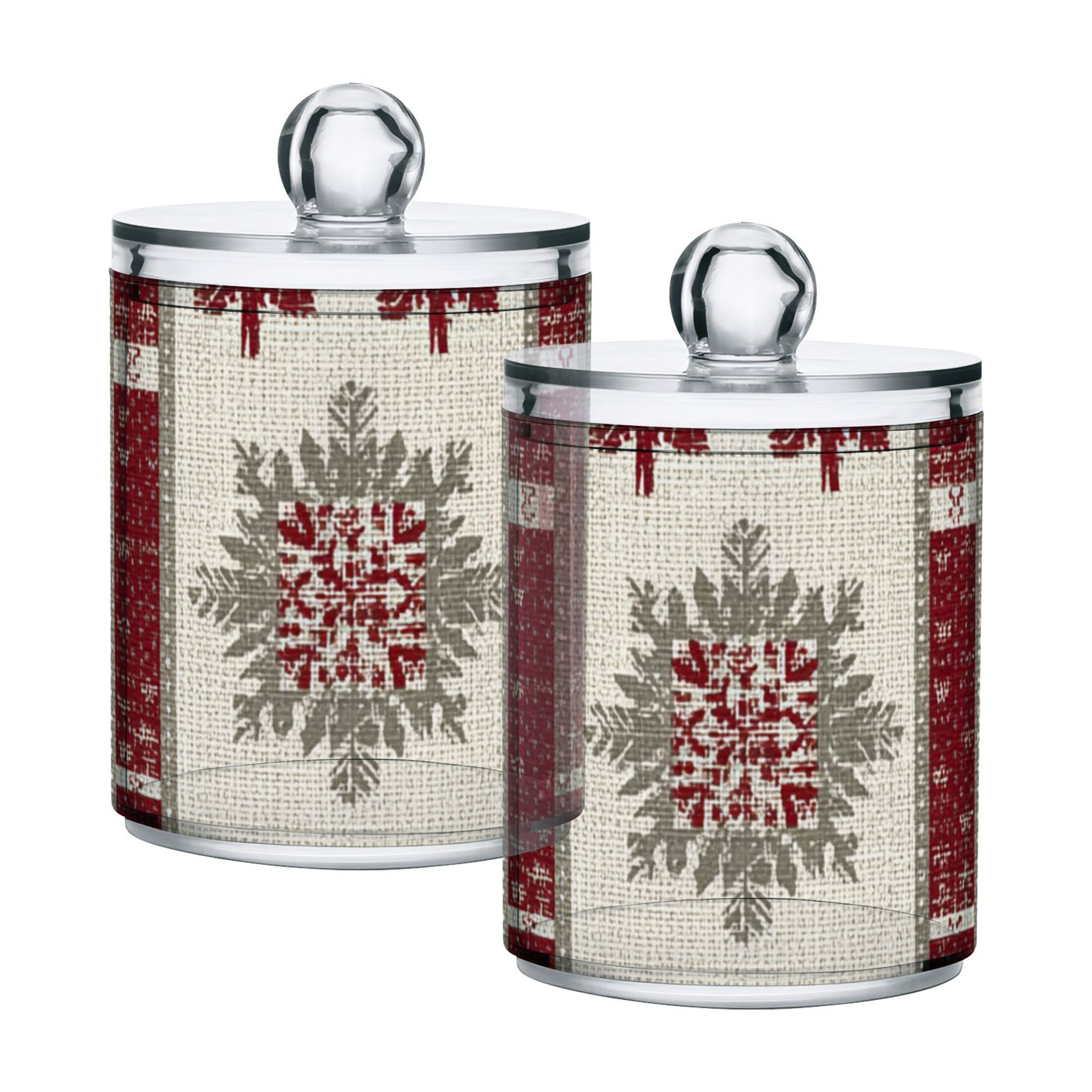 Weave Texture Christmas Tree Snowflakes Deer Translucent Plastic Cans ...