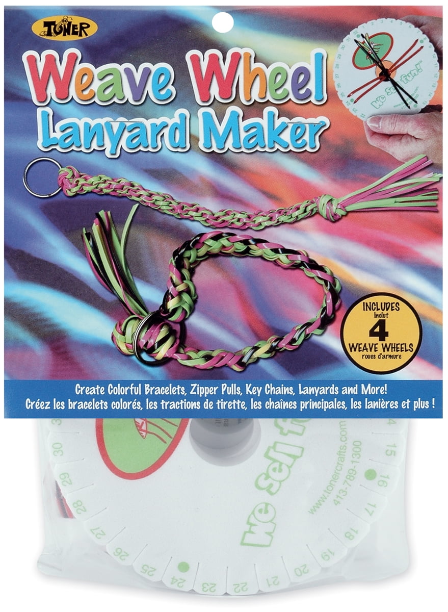 Weave Wheel Lanyard Maker 4/Pkg- , Pk 3, Toner - Walmart.com