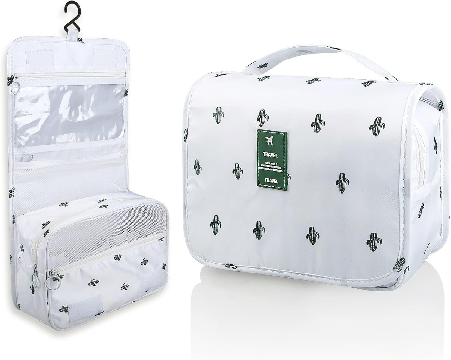Weavehouse Travel Toiletry Bags with Hook, Hanging Toiletries Bag for ...