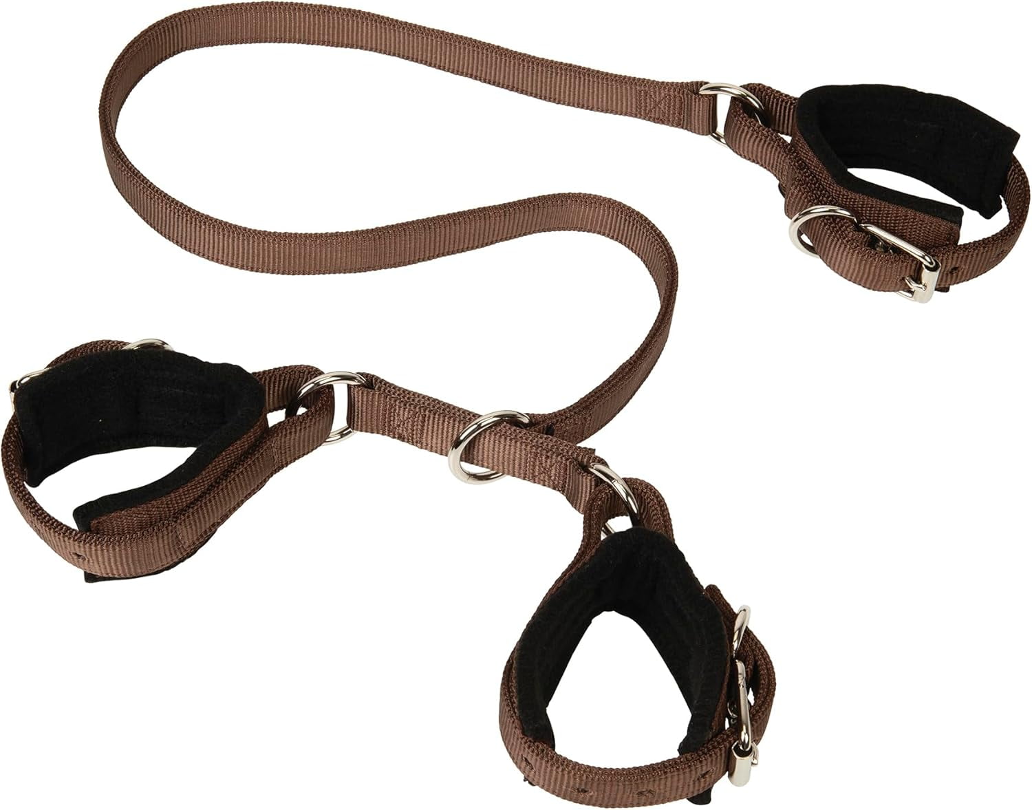 Weaver Equine 3-Way Brown Horse Hobble, Snug Felt Lined Nylon Hobble ...