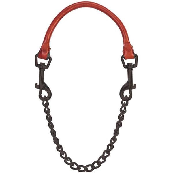 Weaver Leather 24 Chestnut Leather and Chain Goat Collar - Walmart.com