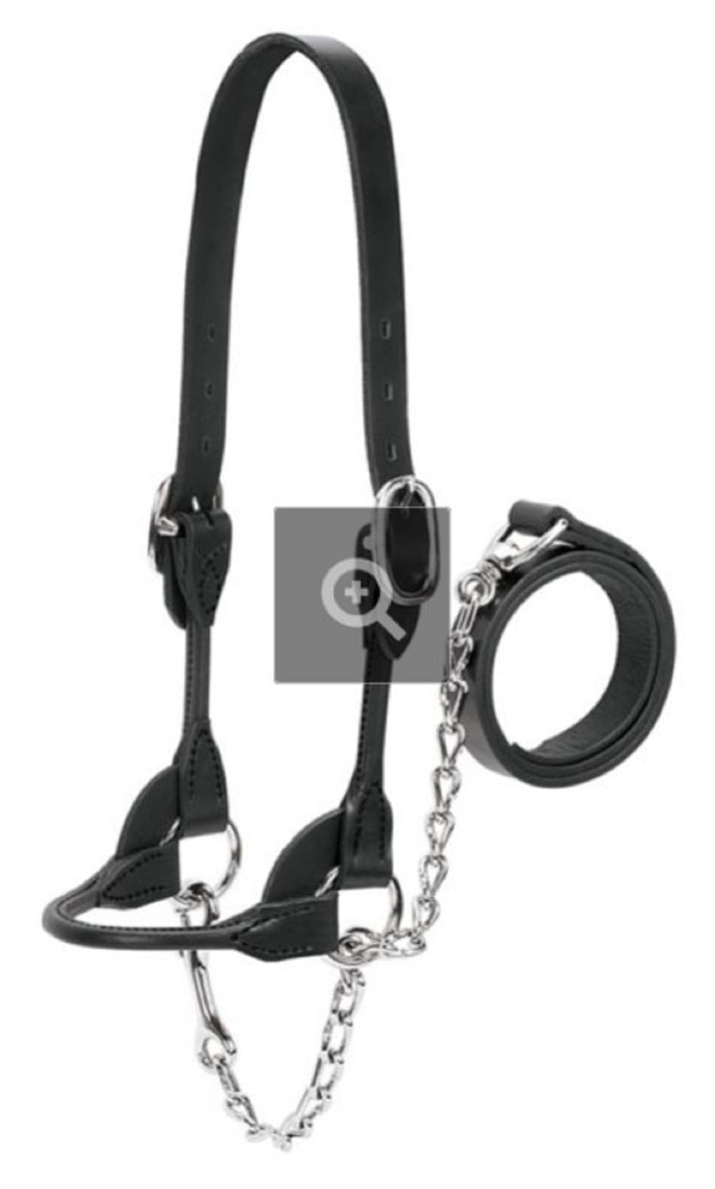 Weaver Leather 90-0504 Heavy-Duty Rounded Black Show Halter Large for ...