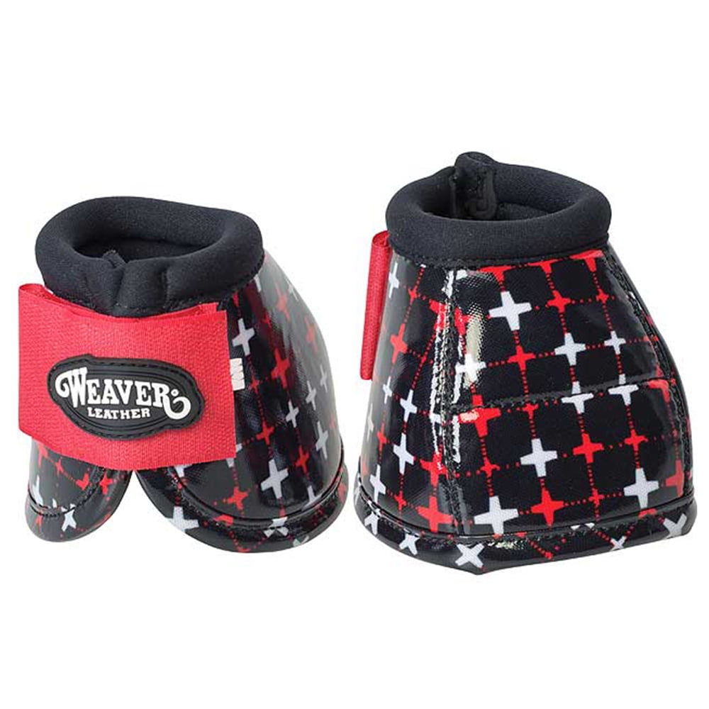 Weaver Leather Horse Leg Bell Boots Red Crosses Medium - Walmart.com