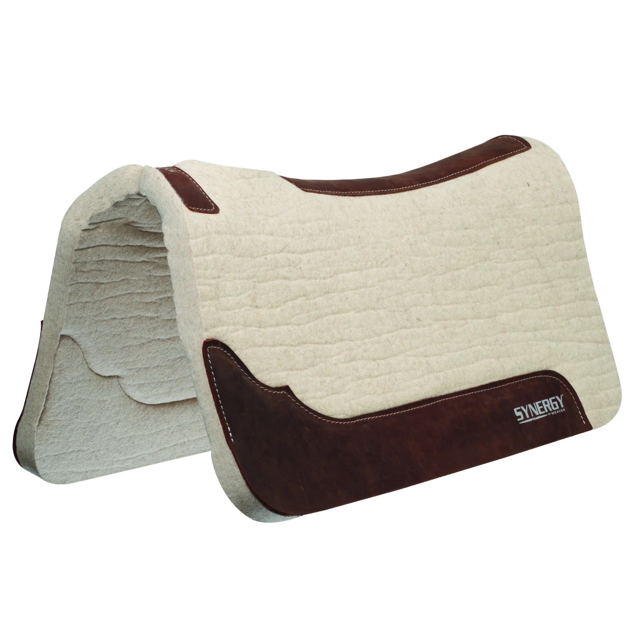 Weaver Synergy Contoured Steam Pressed Merino Wool Western Saddle Pad ...