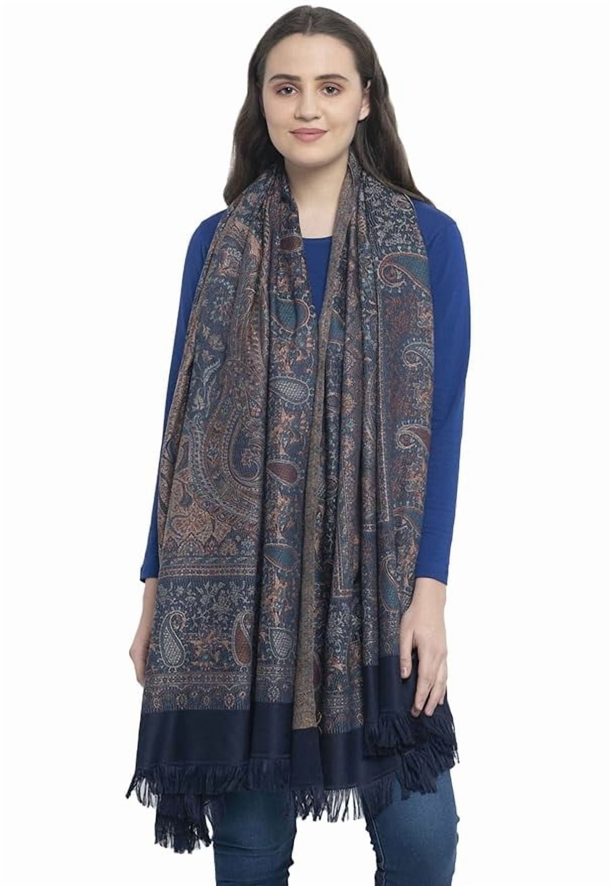 Weavers Villa Women's Pashmina Wool Blend Indian Handicraft Woven ...