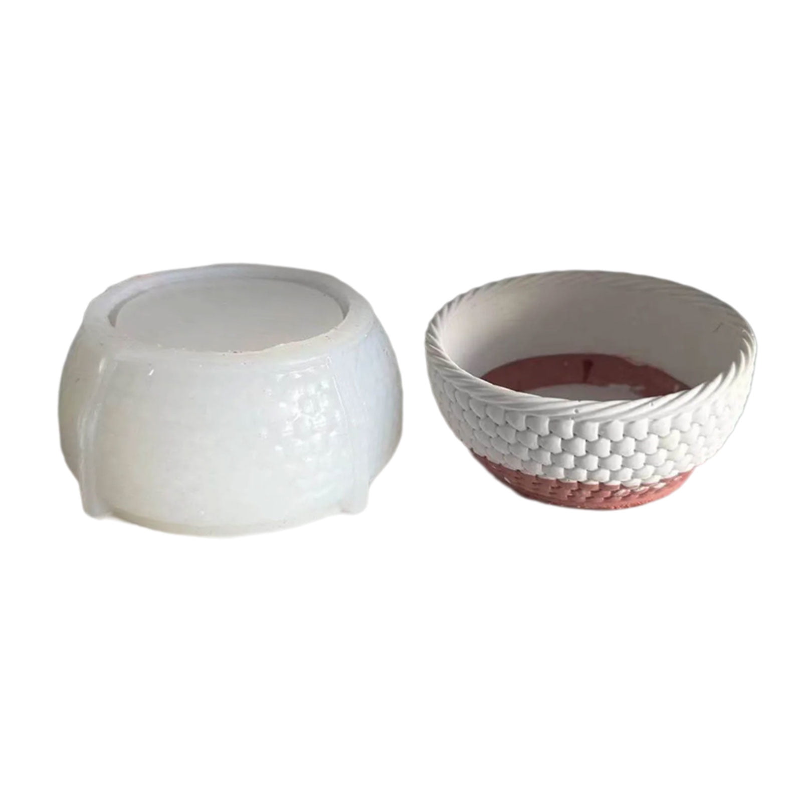 Weaving Basket Flower Pots Silicone Molds Concrete Castings Molds Vases ...