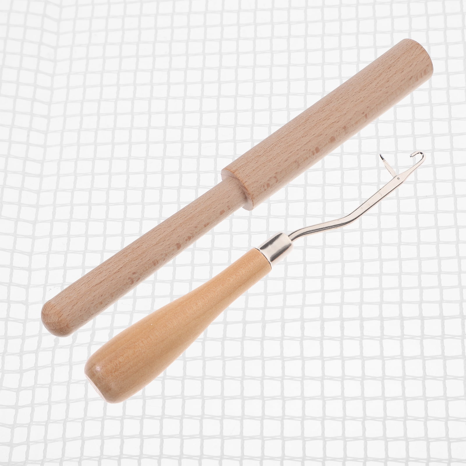 Weaving Kit Segment Embroidery Tool Set Crochet Needle Wooden Bent Hook ...