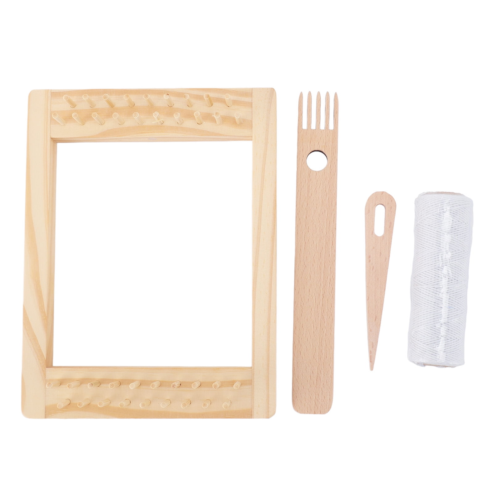 Weaving Loom Kit DIY Handcraft Rectangle Wooden Multi Craft Weaving ...