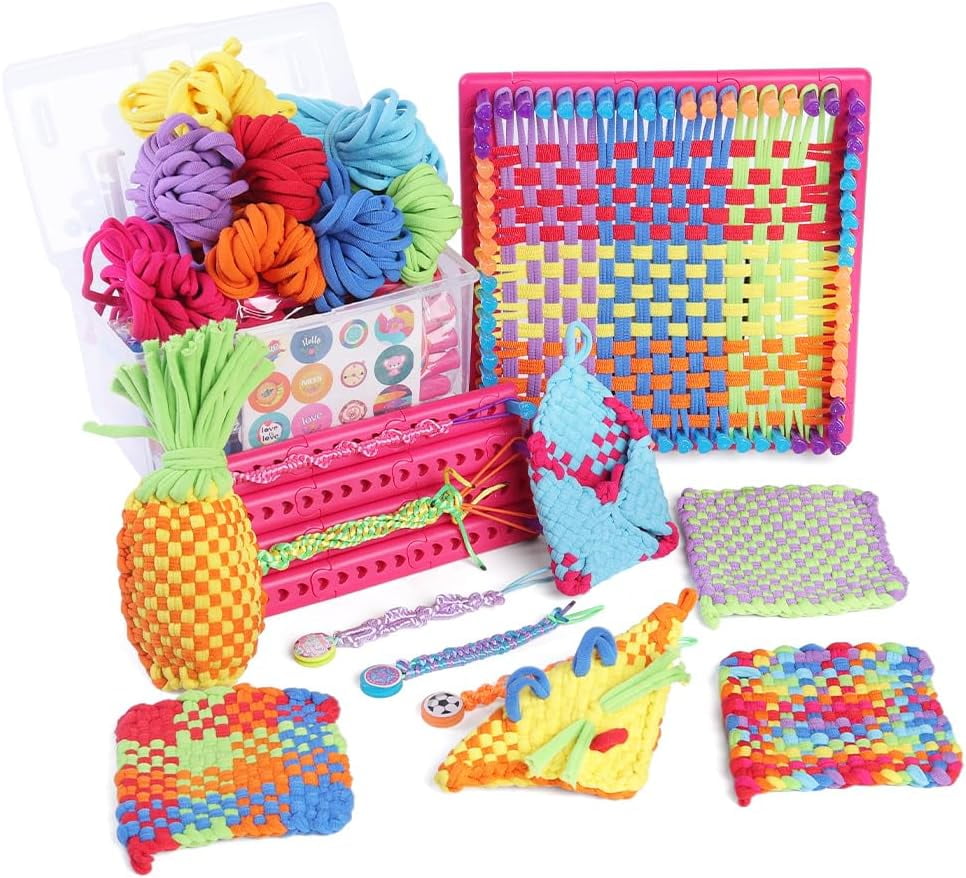 Weaving Loom Kit Toys, Arts and Crafts for Kids and Adults, Ideal Gifts ...