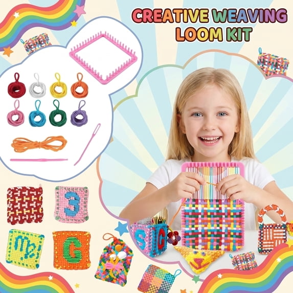 Weaving Loom Kit Toys, DIY Arts and Crafts for Kids and Adults, Ideal ...