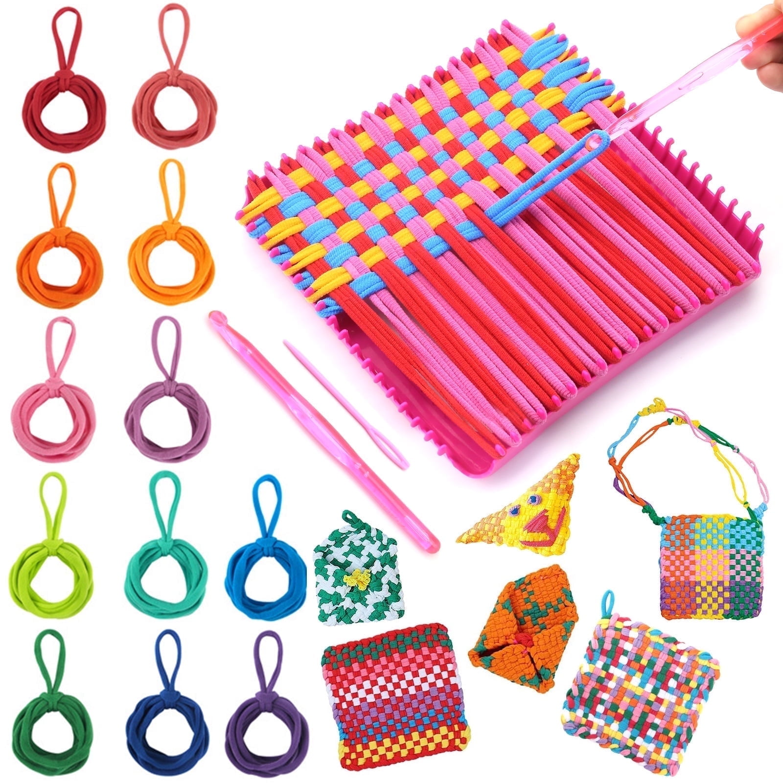 Weaving Loom Kit for Kids, Meafeng 288Pcs 12 Colors DIY 7.5" Pot Holder ...
