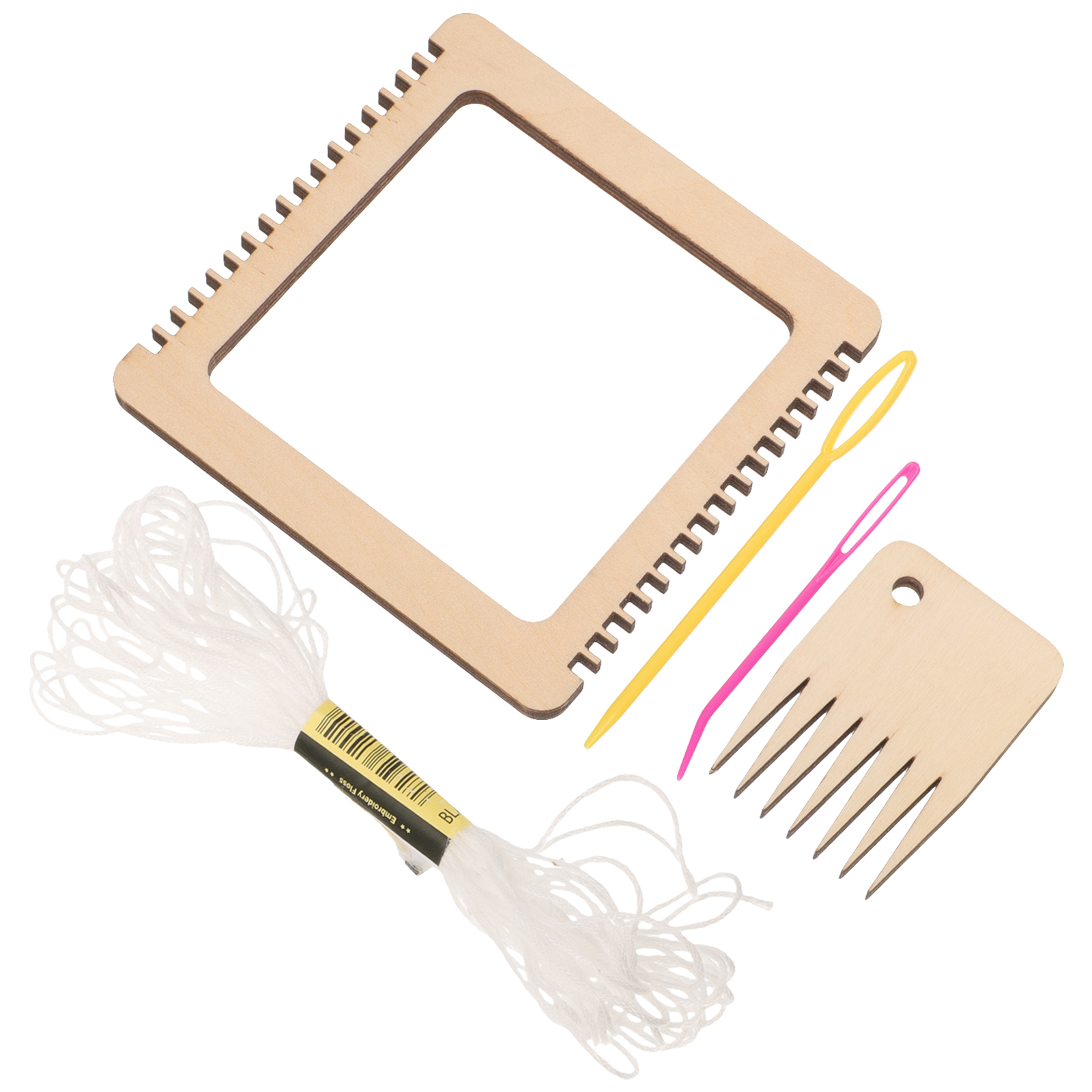 Wood Weaving Loom Kit for Knitting Enthusiasts Lightweight Portable and ...